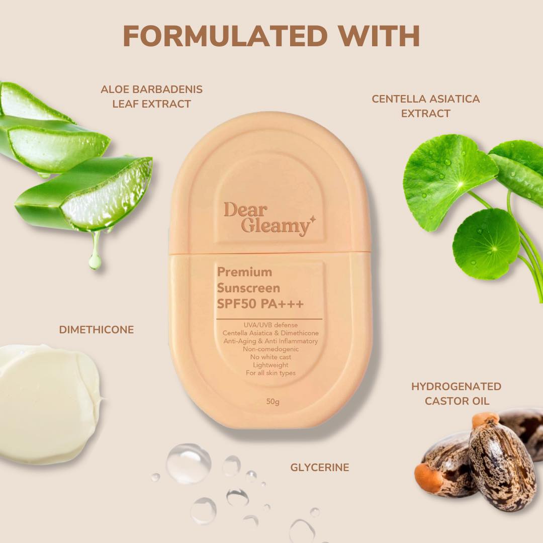 Dear Gleamy Premium Sunscreen SPF 50 - The Beauty Cart