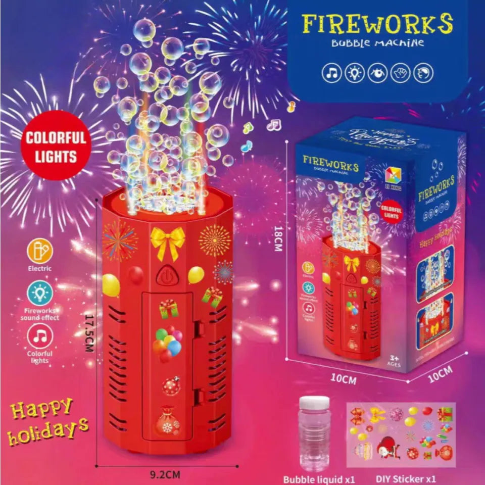 Electric Fireworks Bubble Machine Toys with Lightning & Sound – The ...