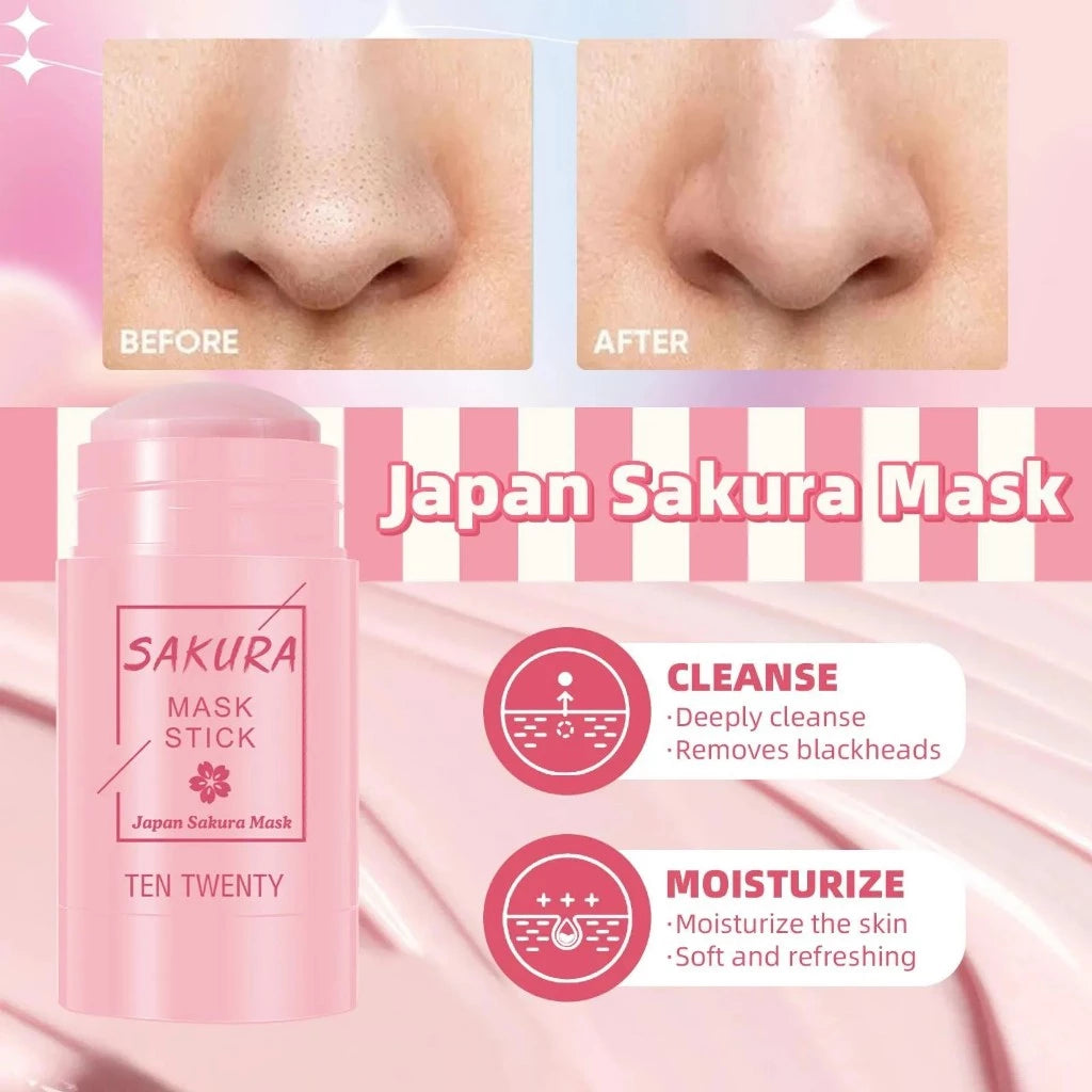 TEN TWENTY Solid Cleansing Japan Sakura Mask Moisturizing Facial Skin ...